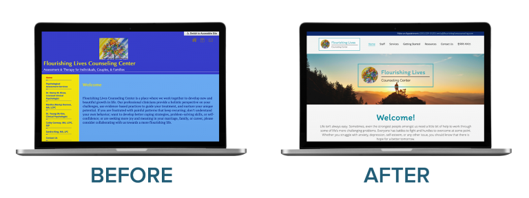 Before & After Website Design: From TherapySites to Brighter Vision